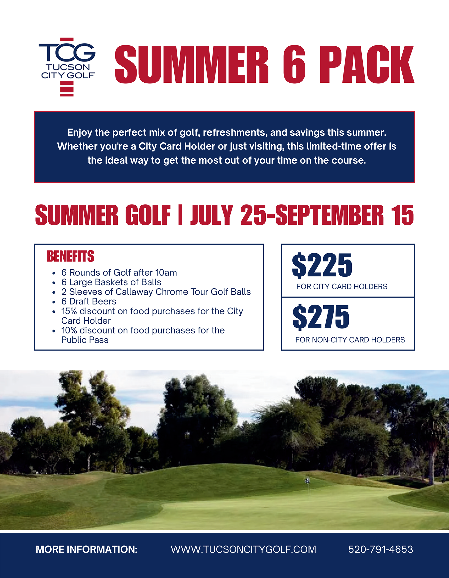 Summer 6 Pack - Tucson City Golf